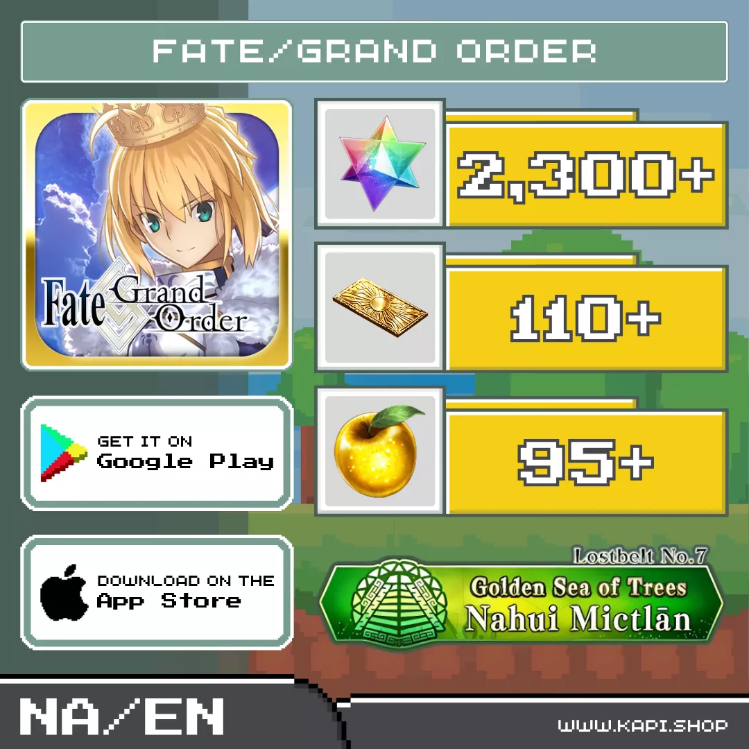 ไอดี Fate/Grand Order (NA/English) - 2,300+ Saint Quartz